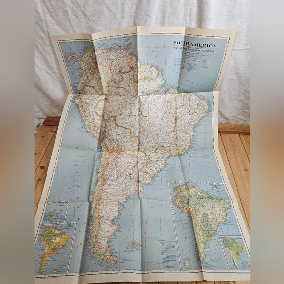National Geographic | Art | 937 South America Poster Map National ...